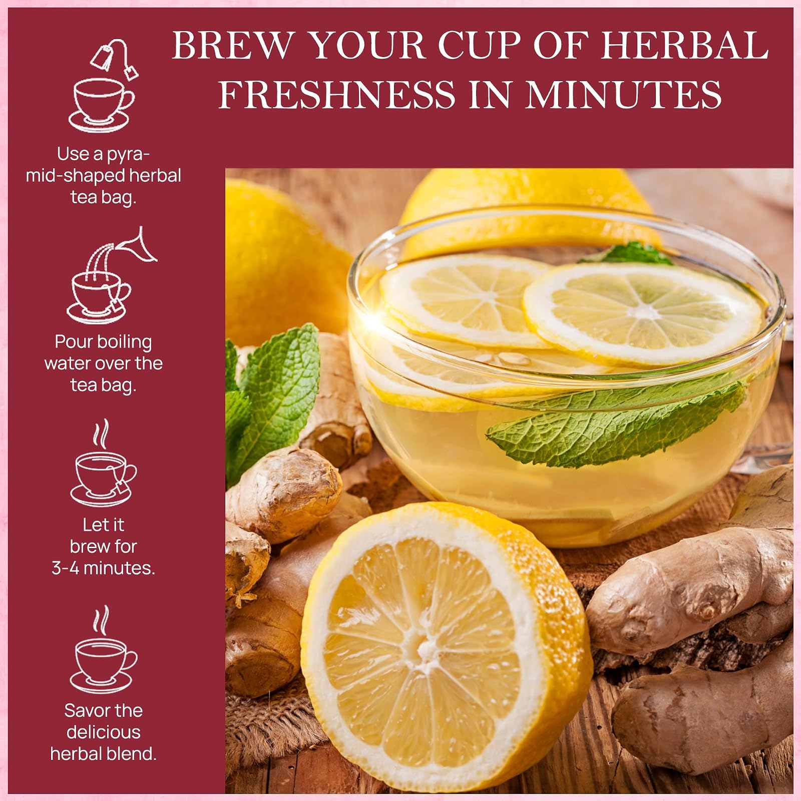 flavourful orange ginger herbal infusion