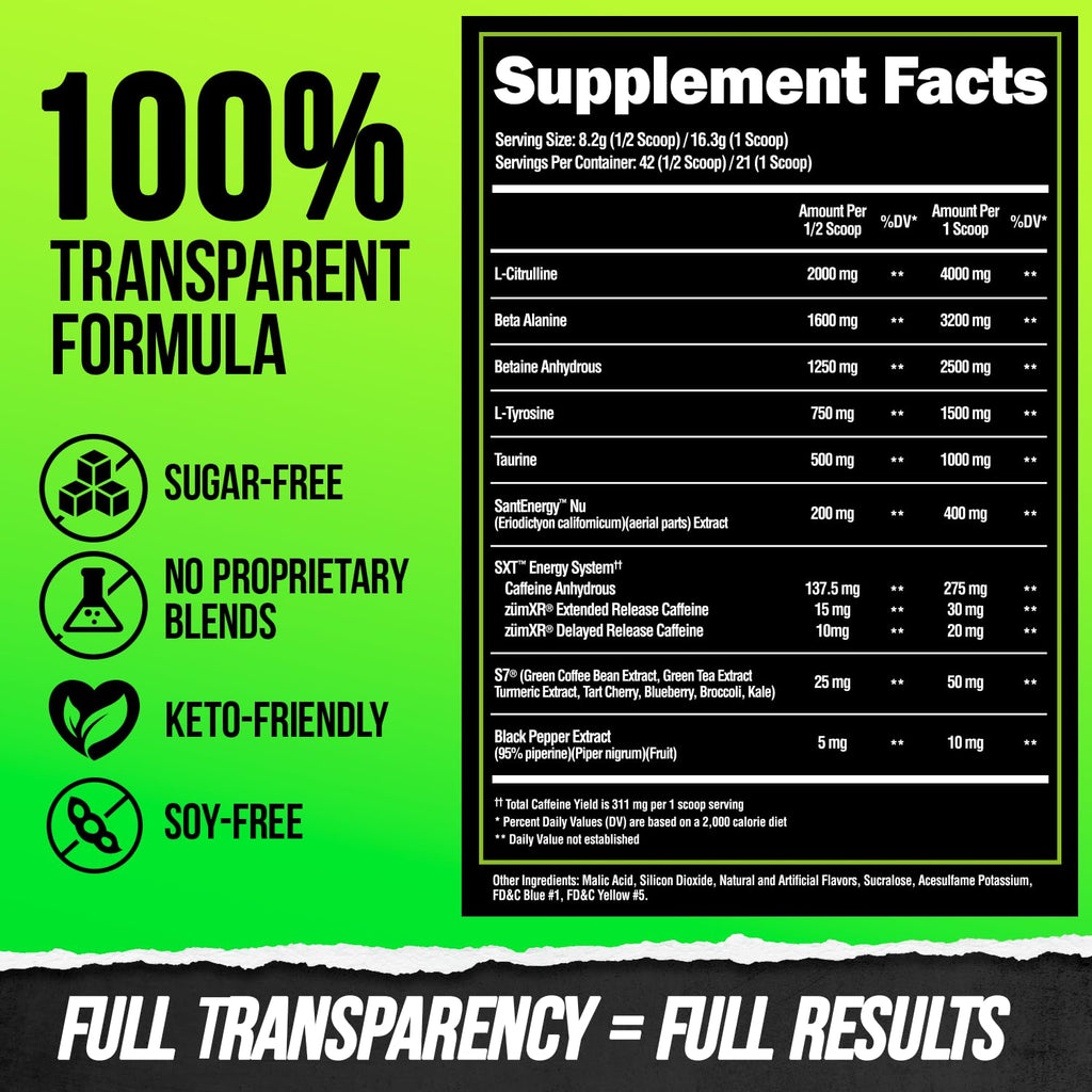 flavourful pre-workout powder for athletes