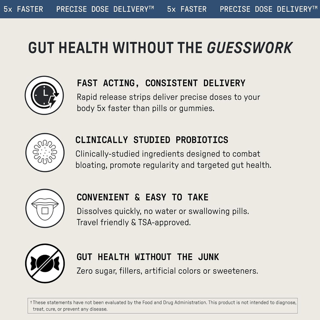 flavourful probiotic strips for gut health