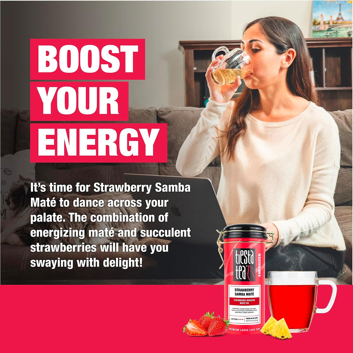 flavourful strawberry herbal detox tea