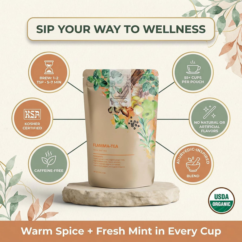 flavourful turmeric ginger blend tea