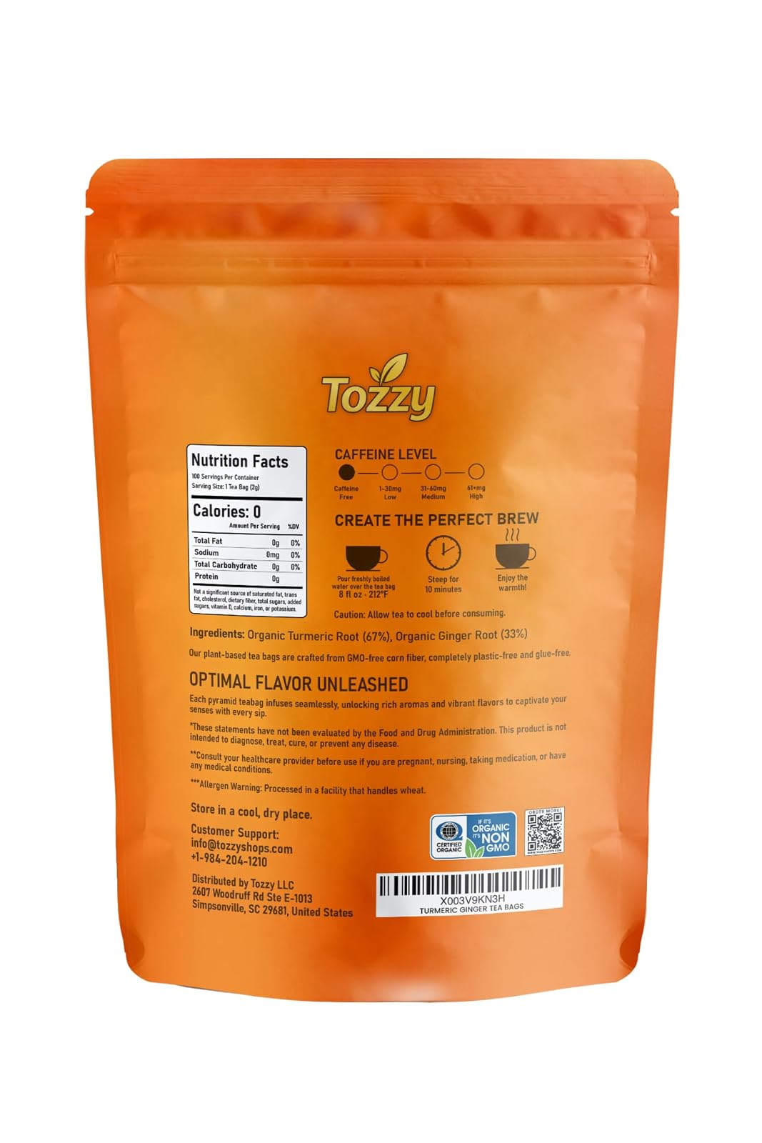 flavourful turmeric ginger tea blend