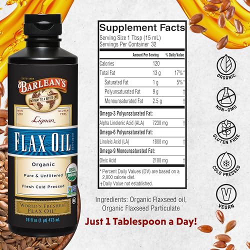 Flax seed oil for enhanced energy