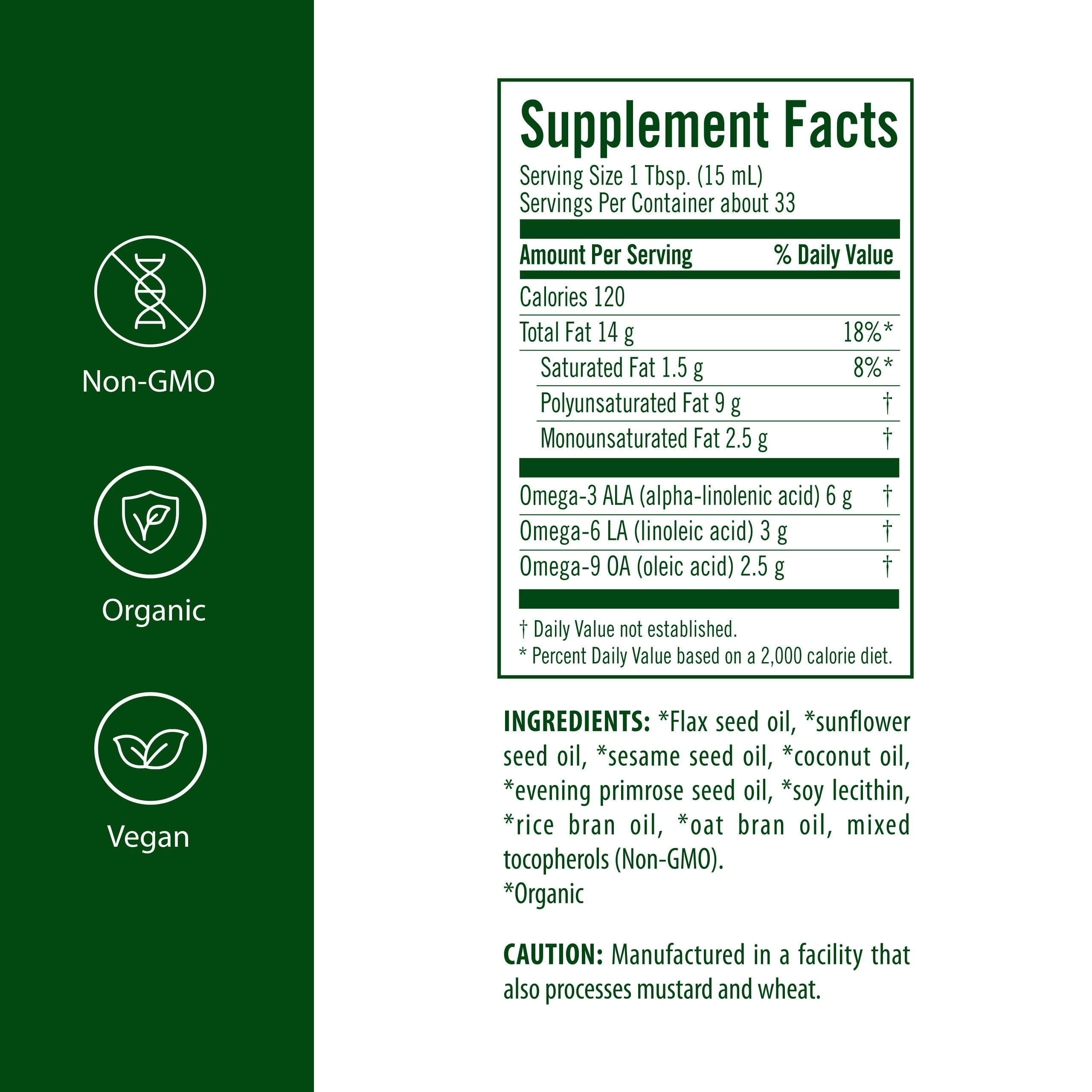 flax sesame sunflower seed oils