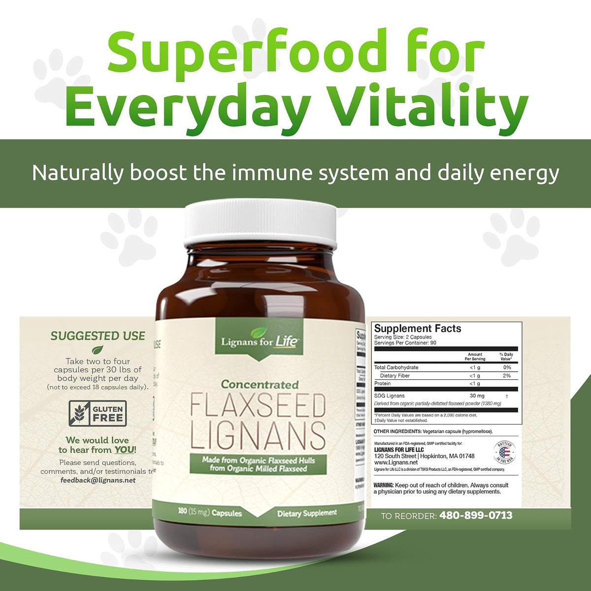 Flaxseed lignans for kids' health