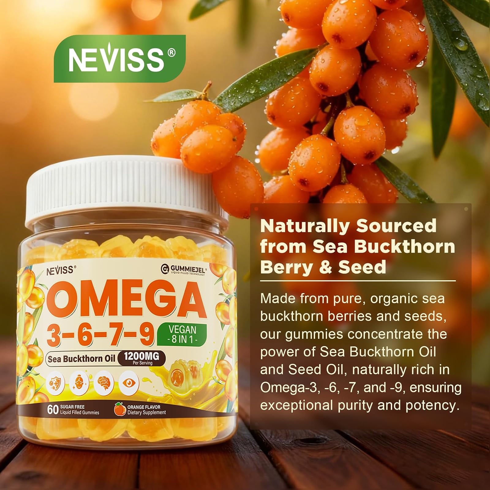 Flaxseed oil gummies for healthy skin