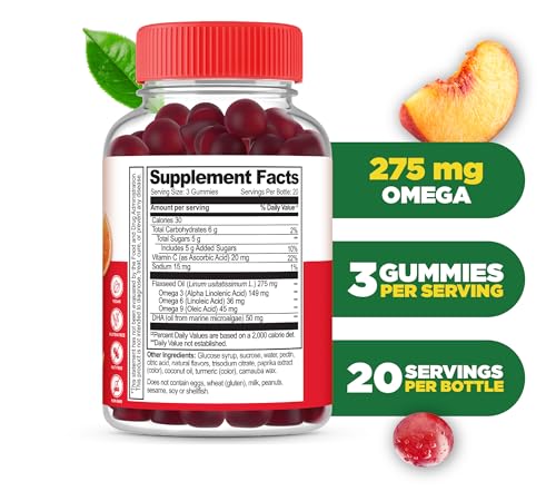 flaxseed oil omega gummies for health