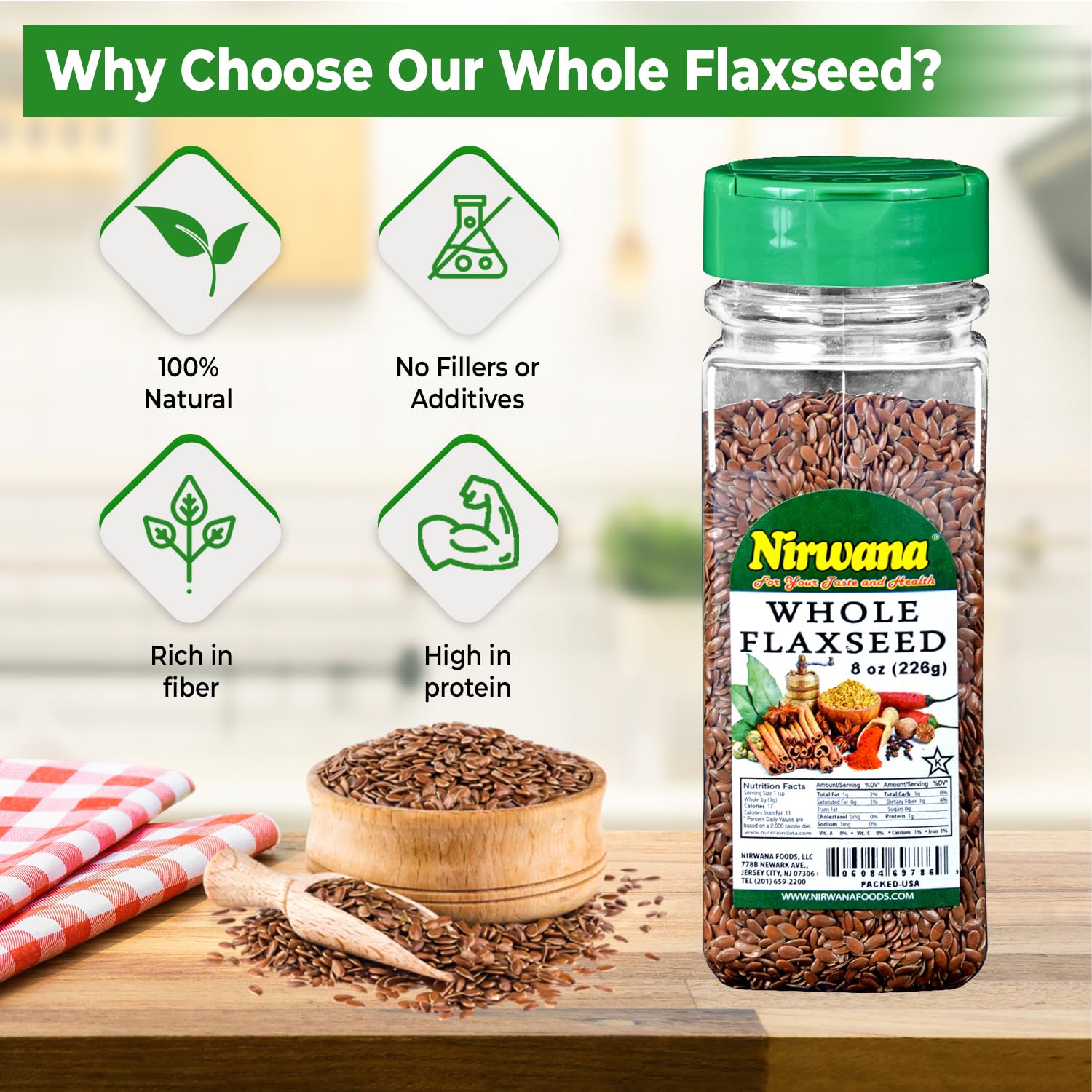 flaxseed rich in antioxidants