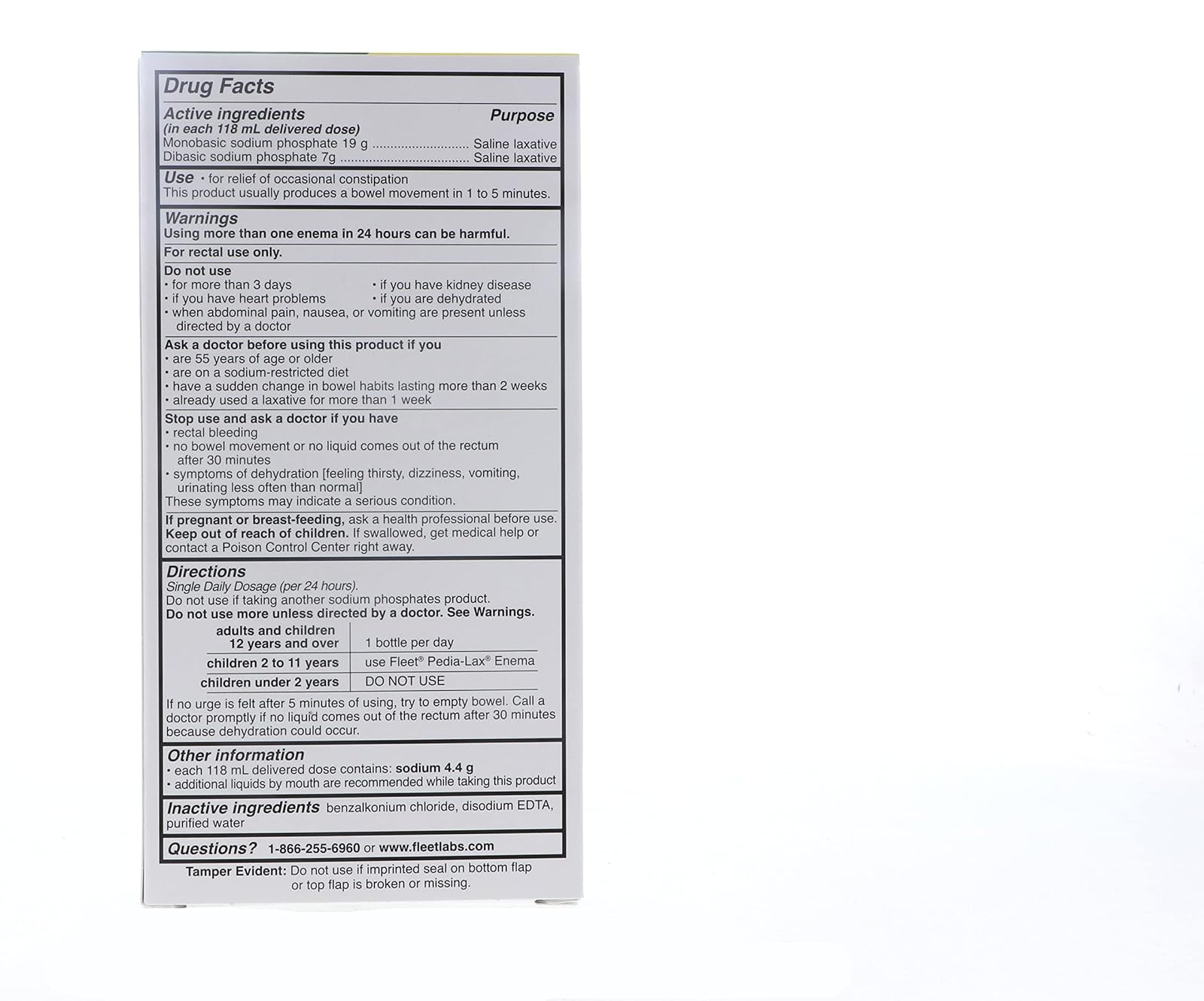 Fleet laxative for prenatal wellness