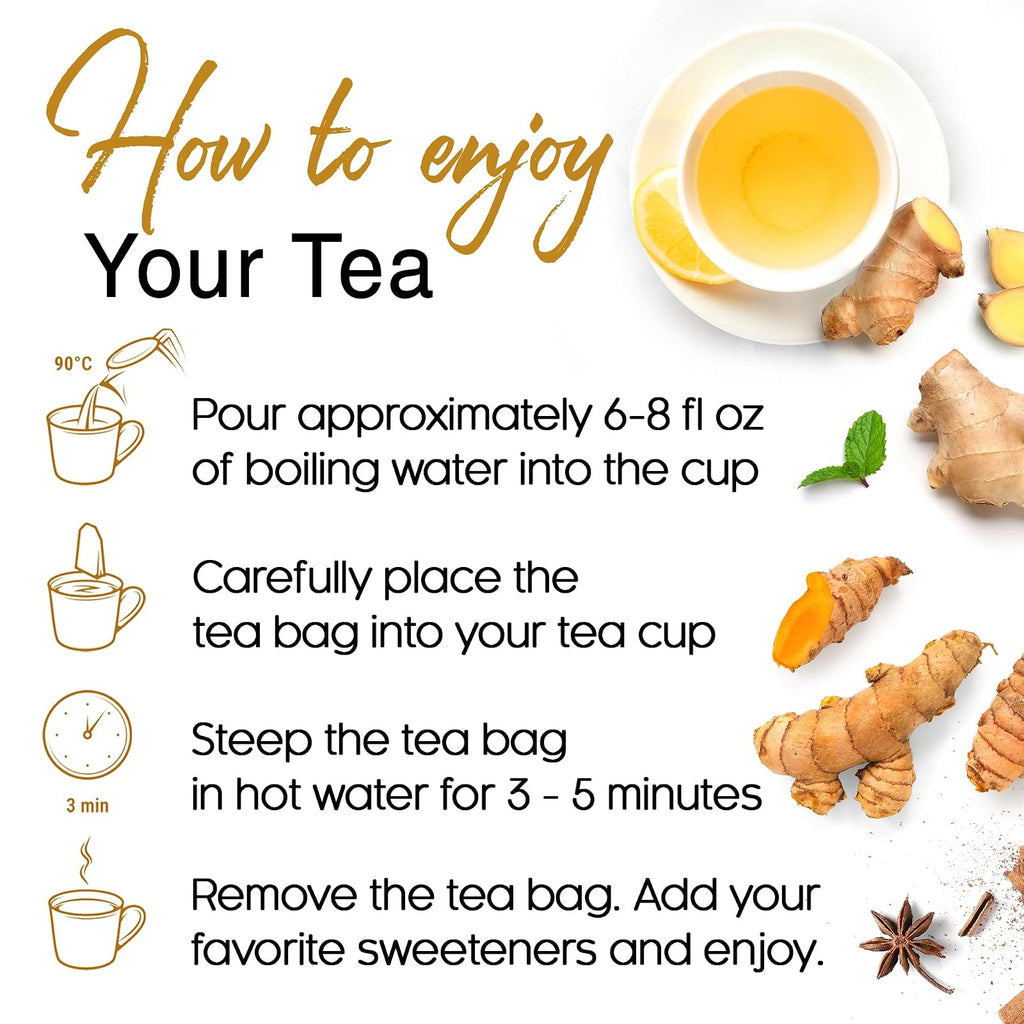 FloraBliss ginger tea for immune support