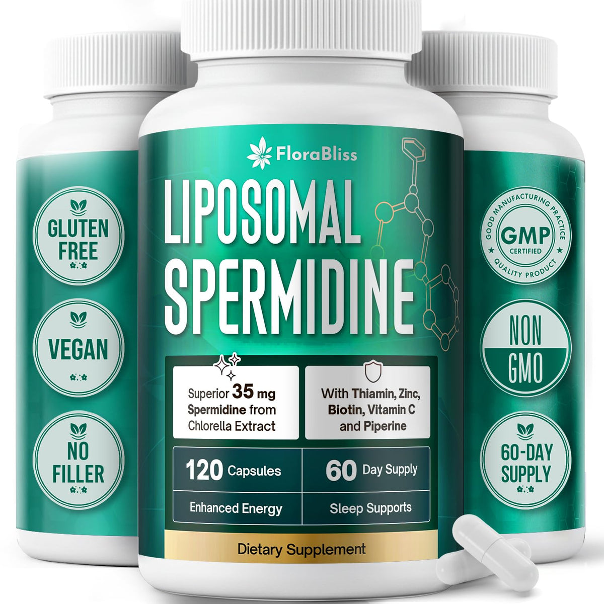 FloraBliss Liposomal Spermidine capsules