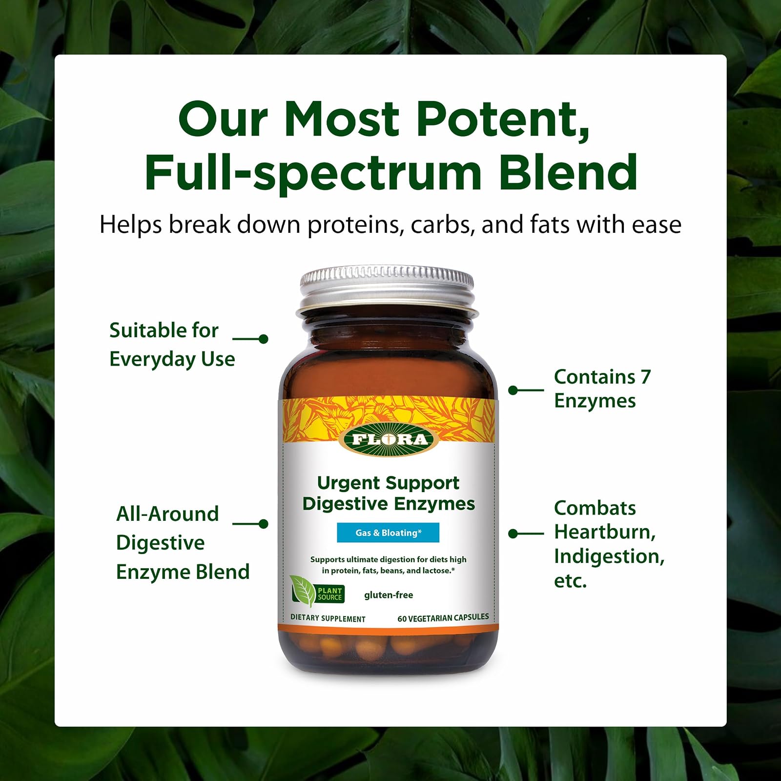 FloraHealth vegan digestive enzymes capsules