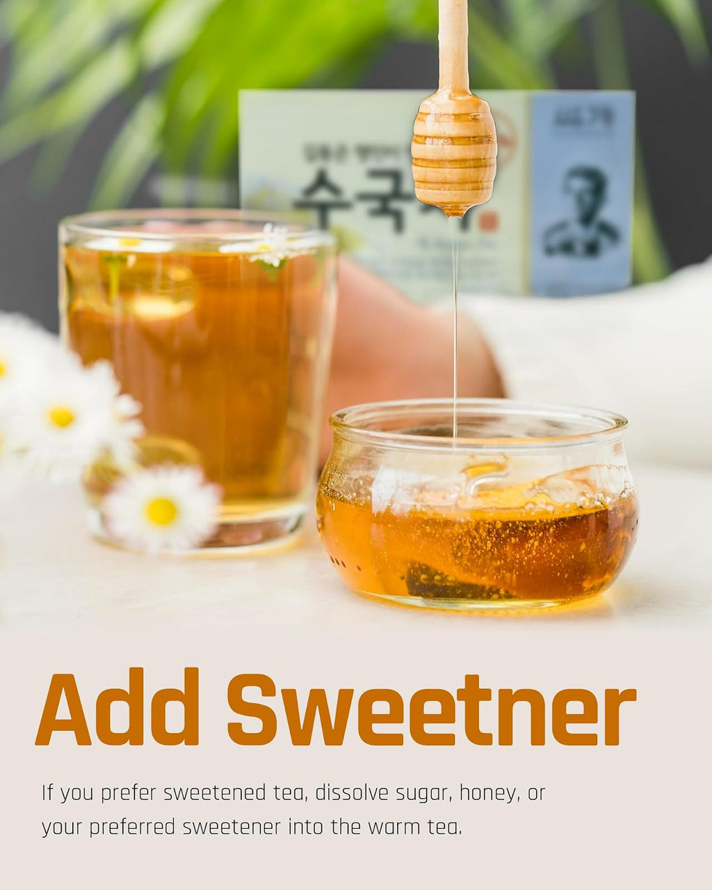 Floral aroma herbal tea experience