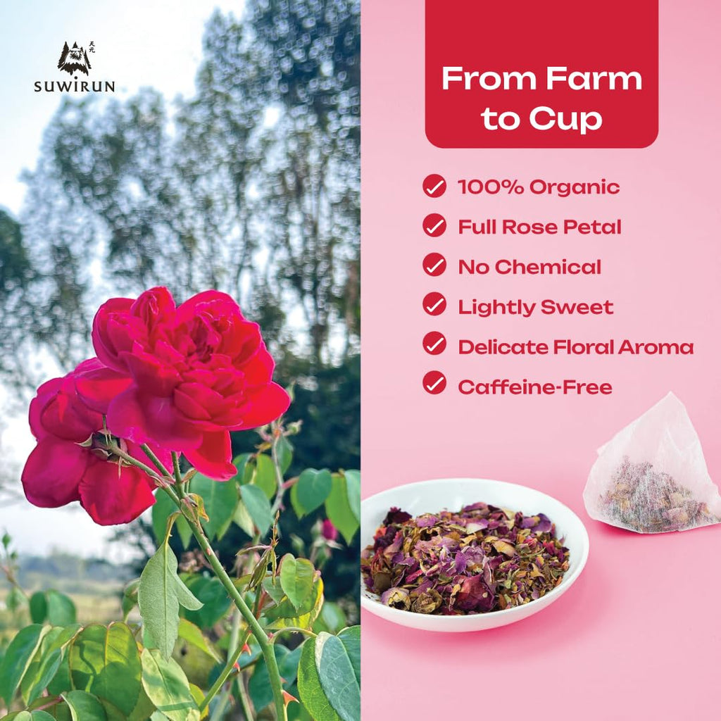 floral aroma organic rose tea