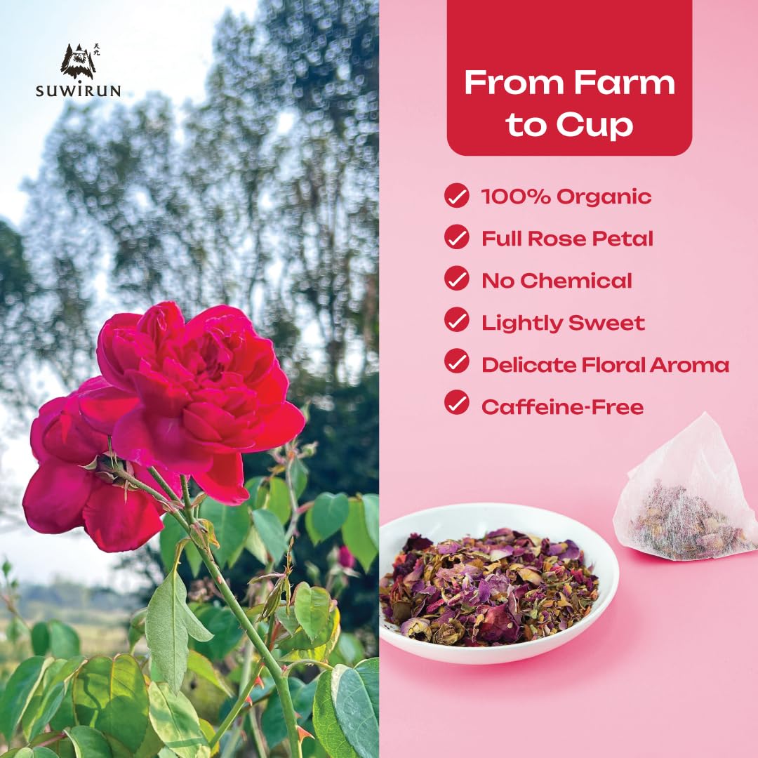 floral aroma organic rose tea