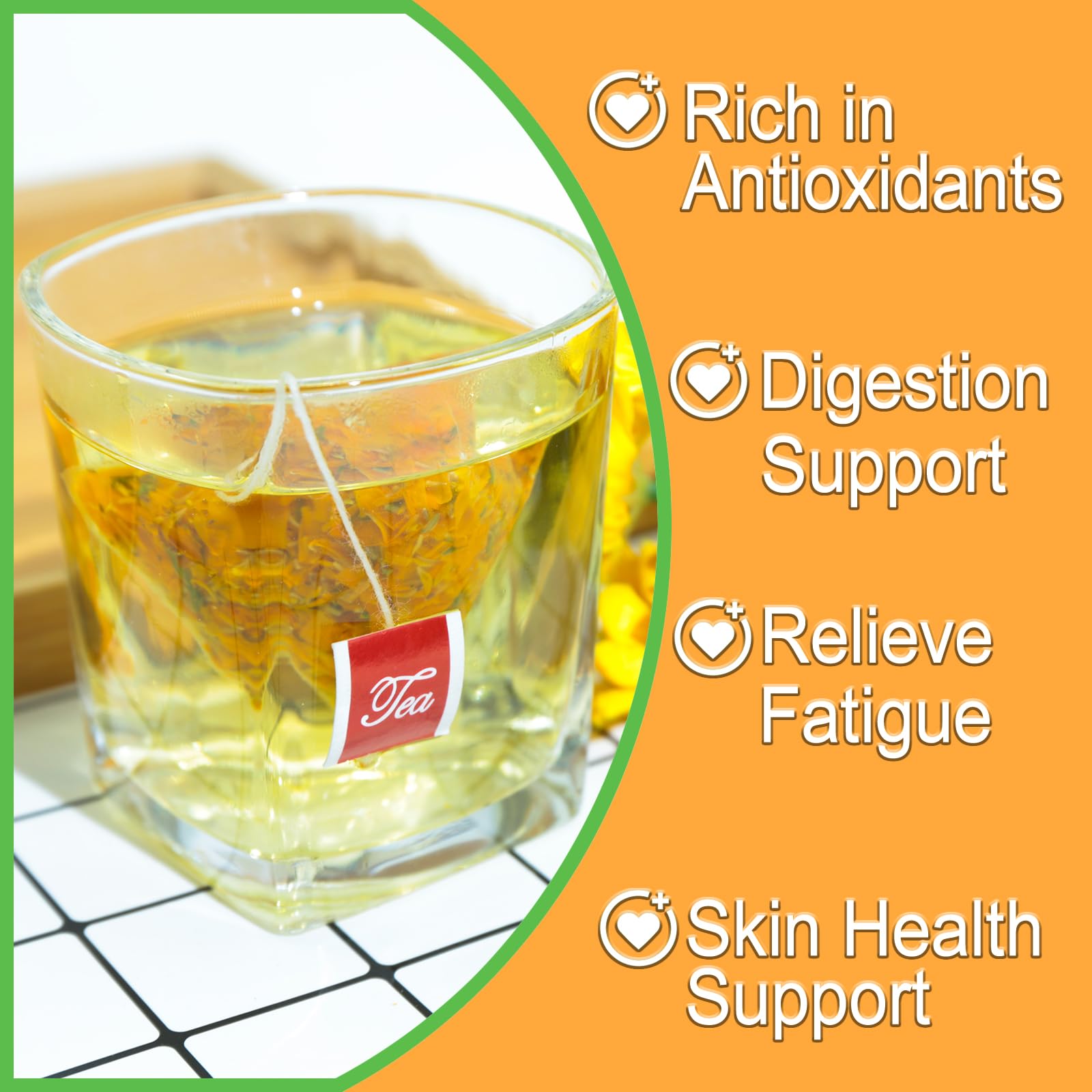 floral calendula tea for natural healing