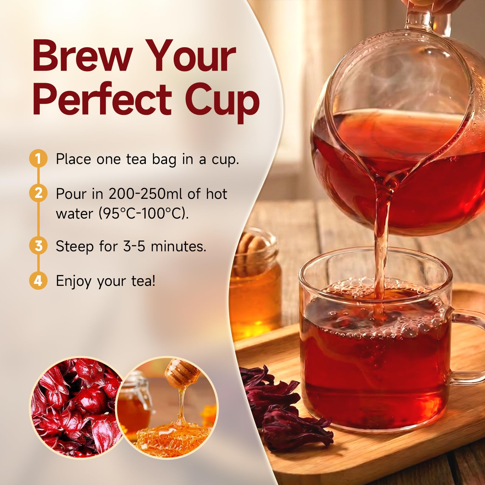 floral flavour hibiscus tea bags