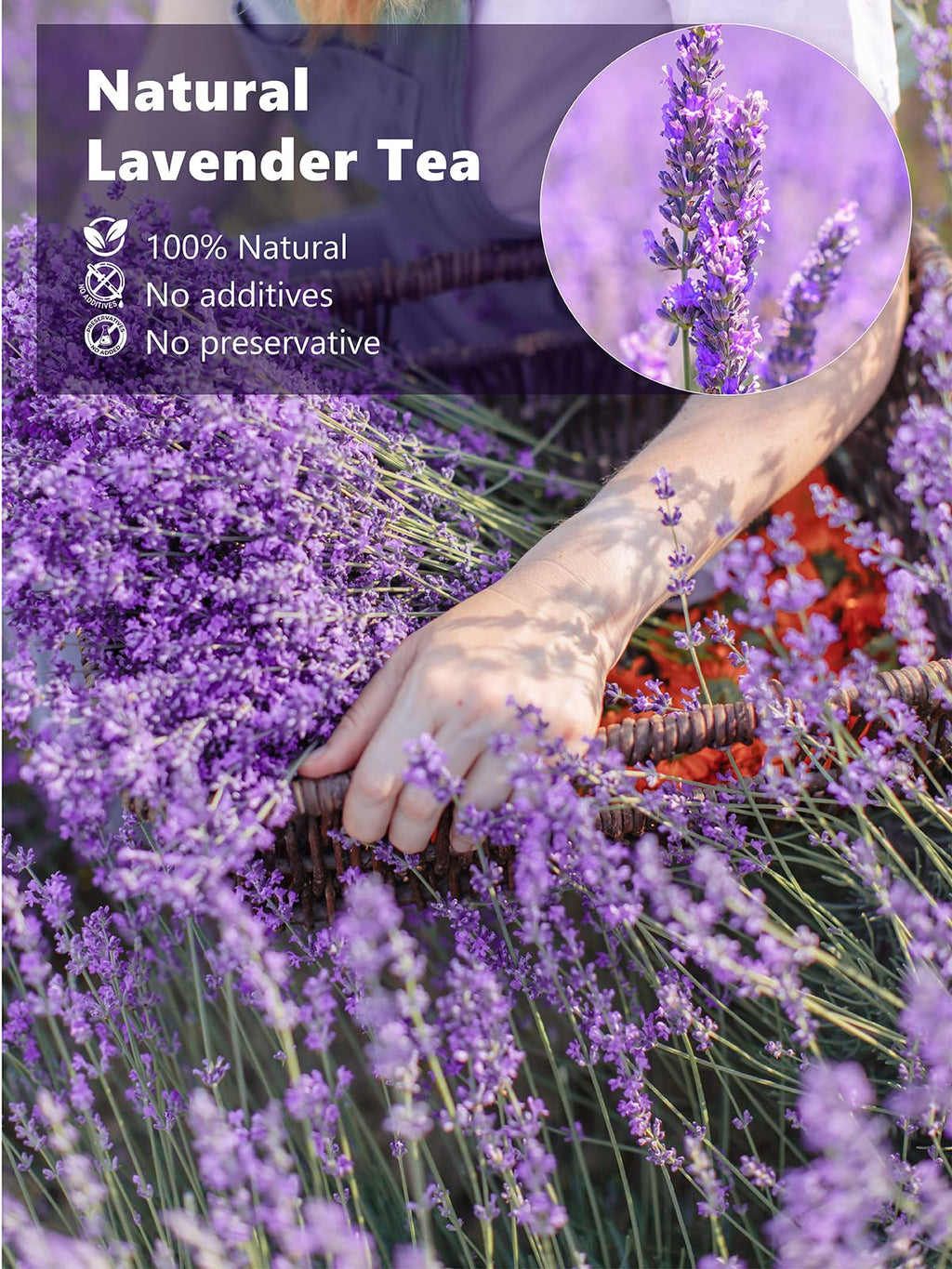 floral herbal infusion with lavender