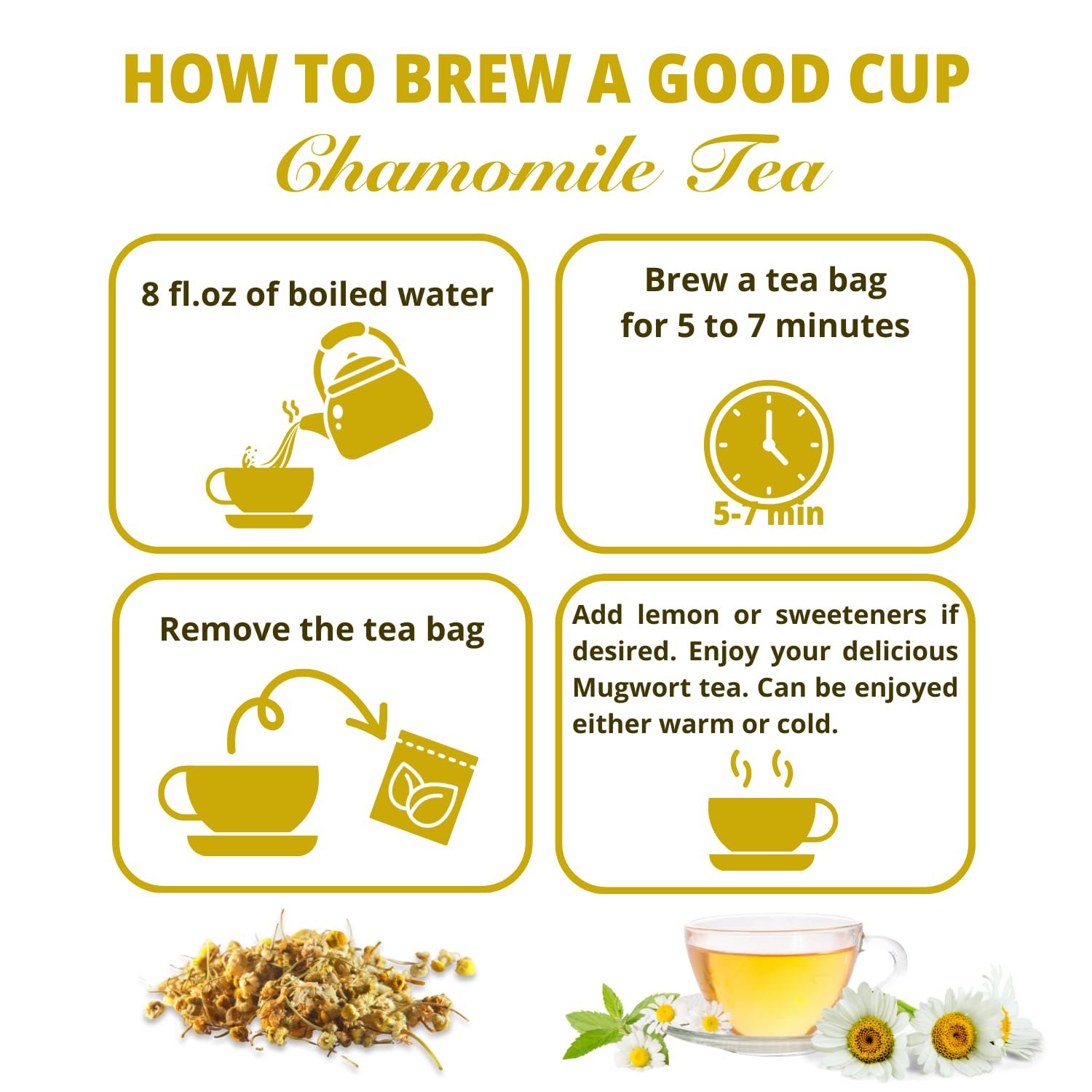 floral herbal tea for calming