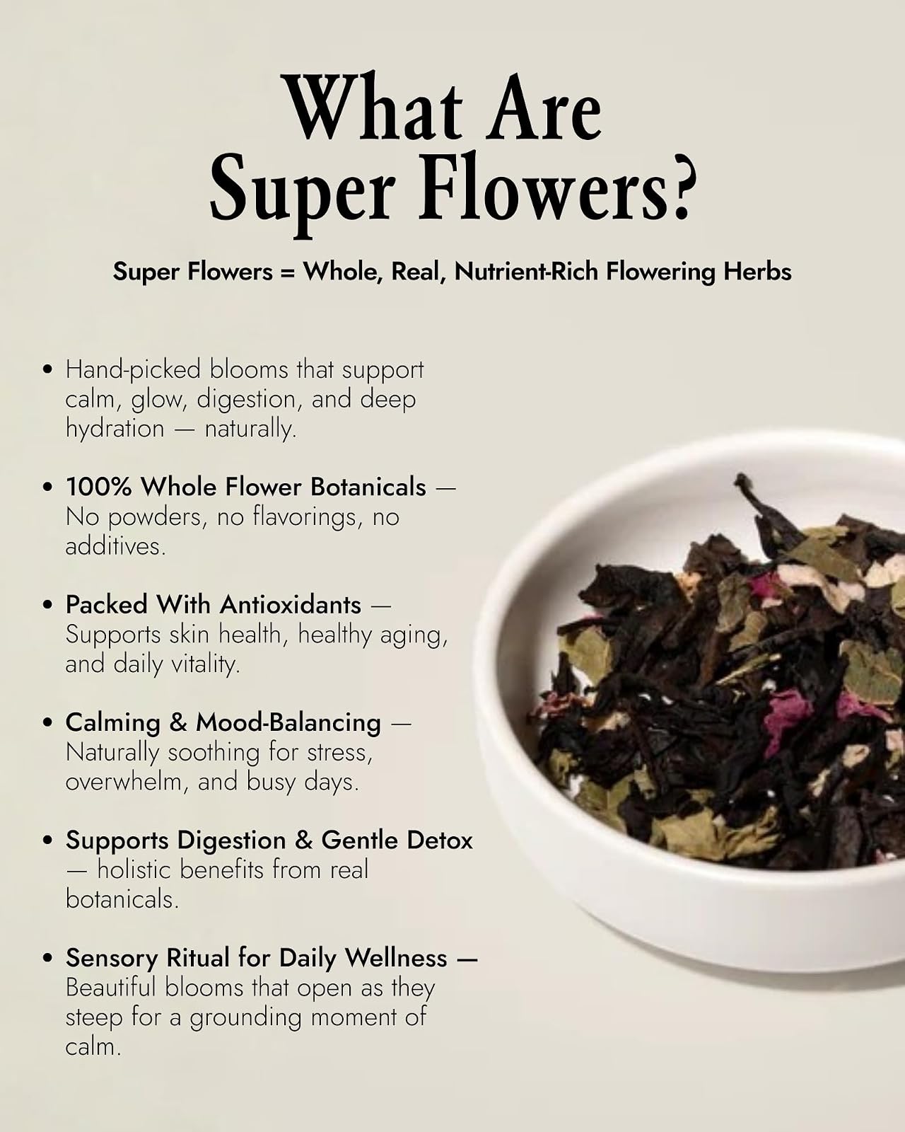 floral herbal tea for cleansing