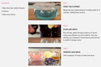 floral herbal tea with blue mallow
