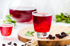 floral herbal tea with hibiscus