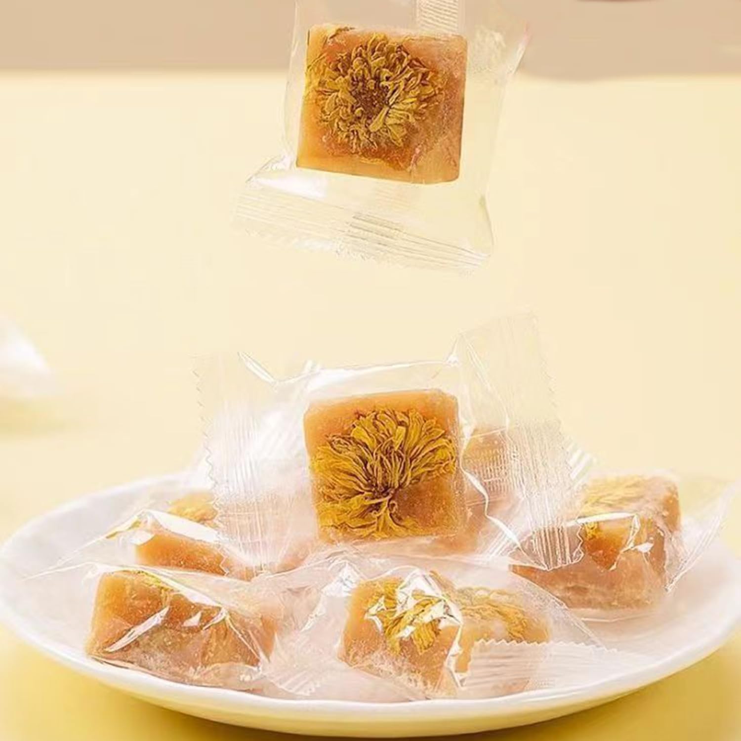 floral herbal tea with rock sugar