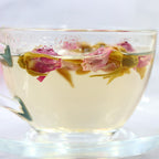 floral herbal tea with rose buds