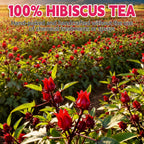 Floral hibiscus tea bags for soothing