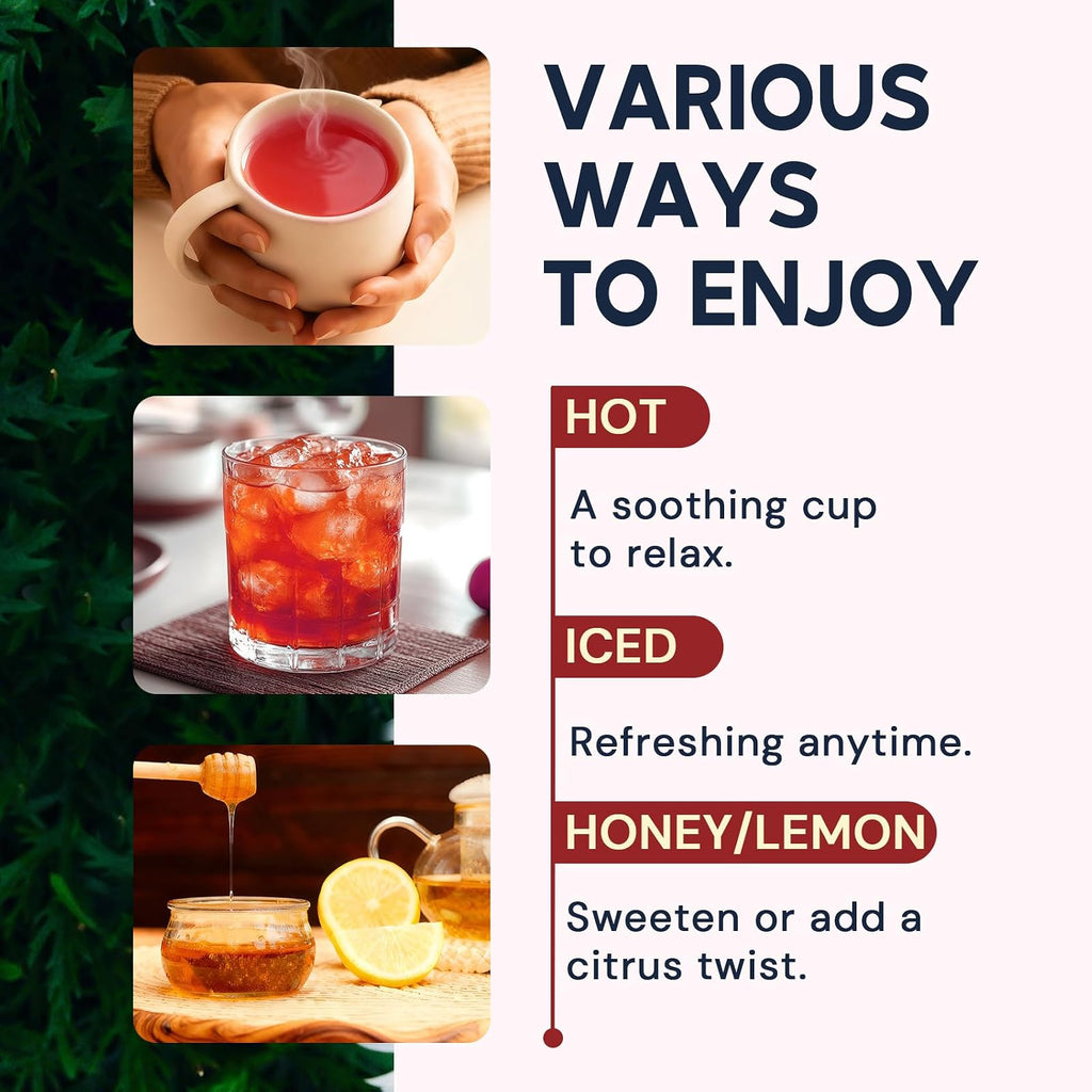 Floral hibiscus tea for soothing moments