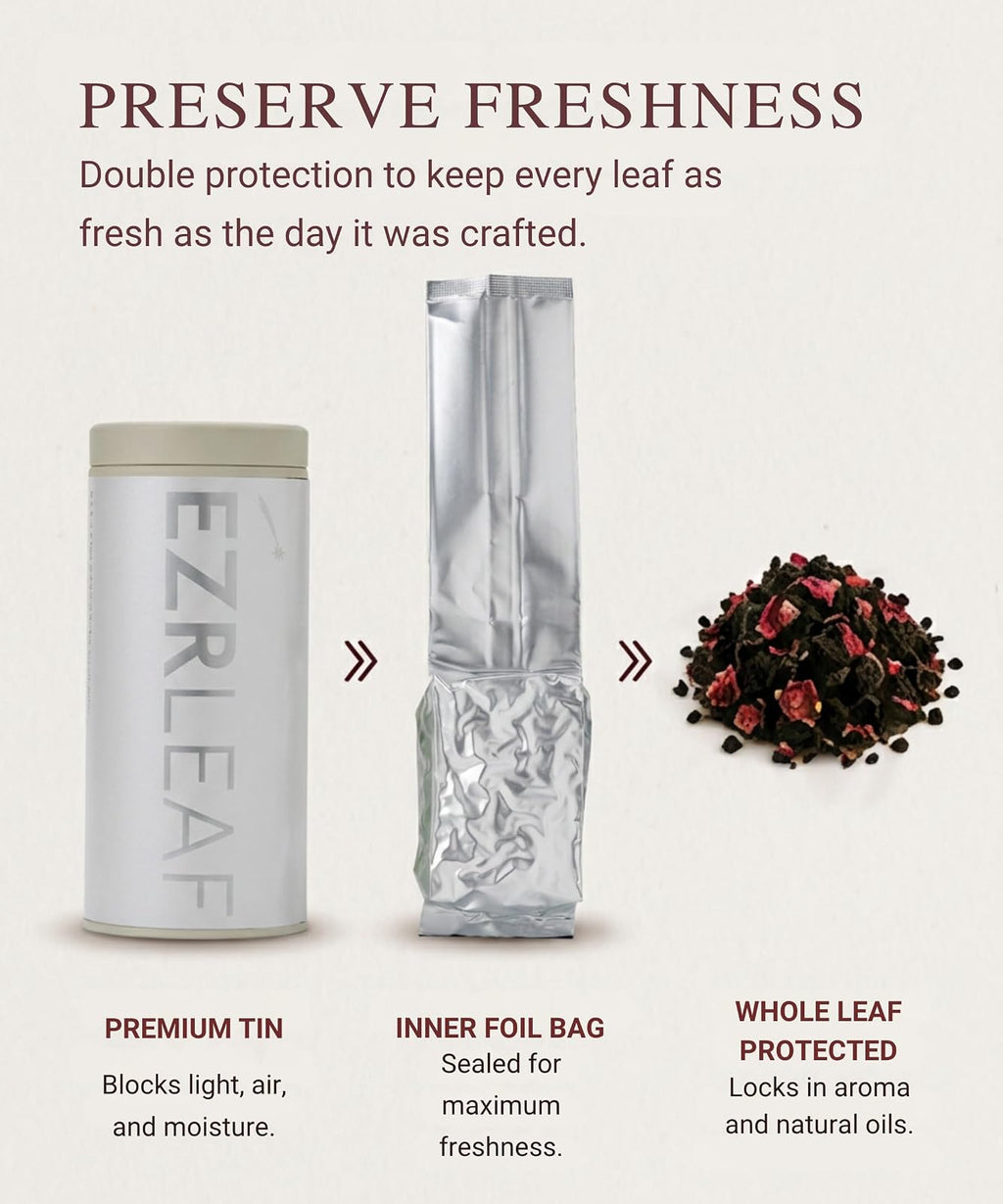 floral infusion herbal tea canister