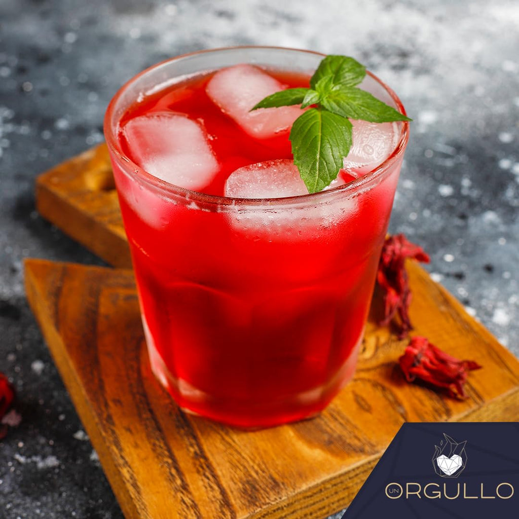 floral infusion with dried hibiscus