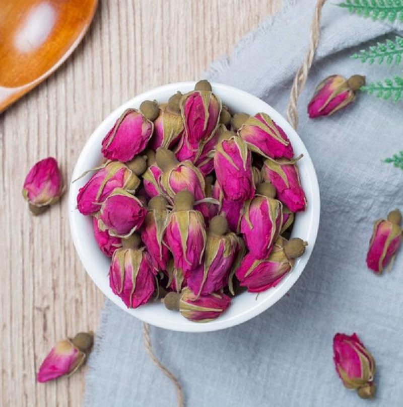 floral infusion with fragrant rosebuds
