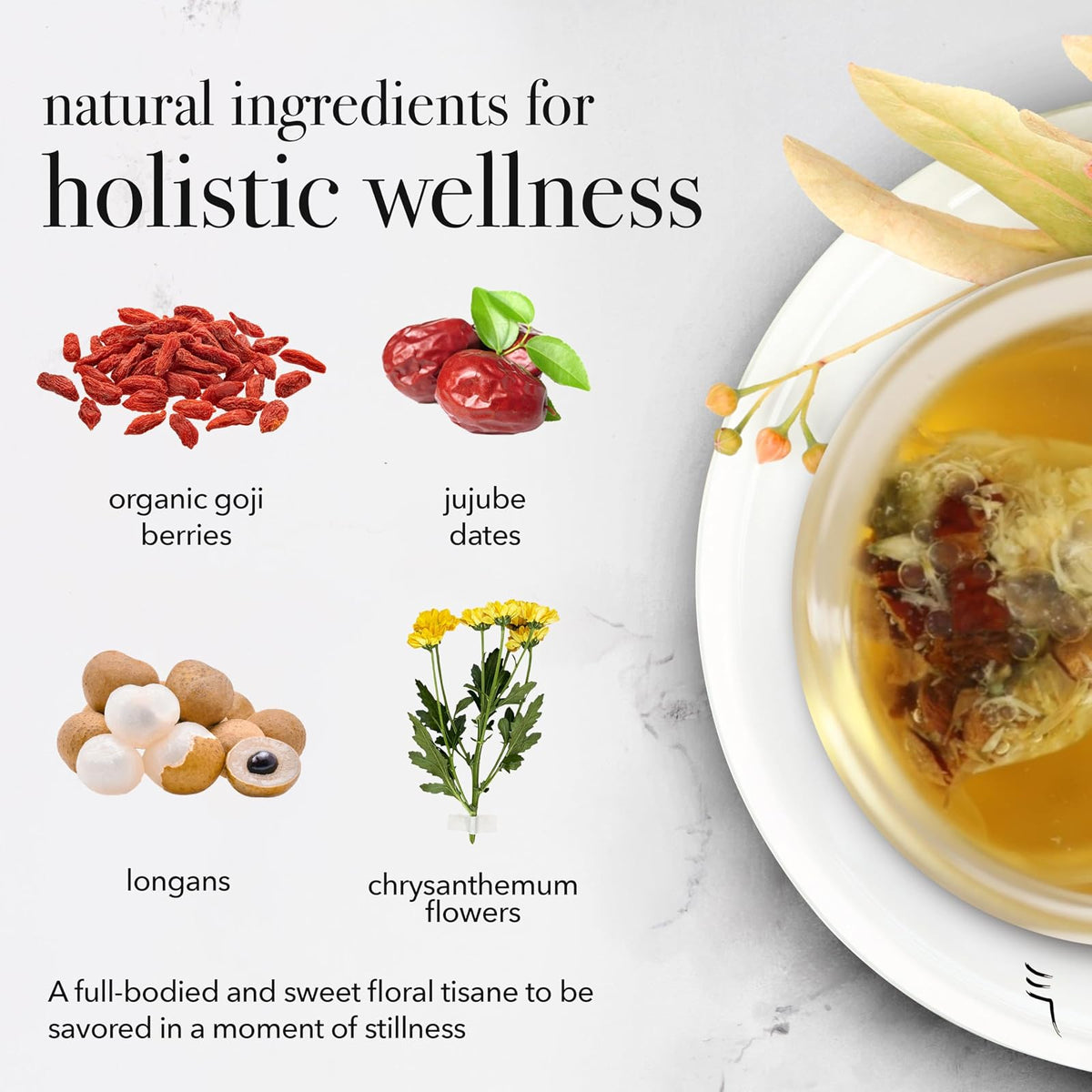 floral infusion with longan and jujube