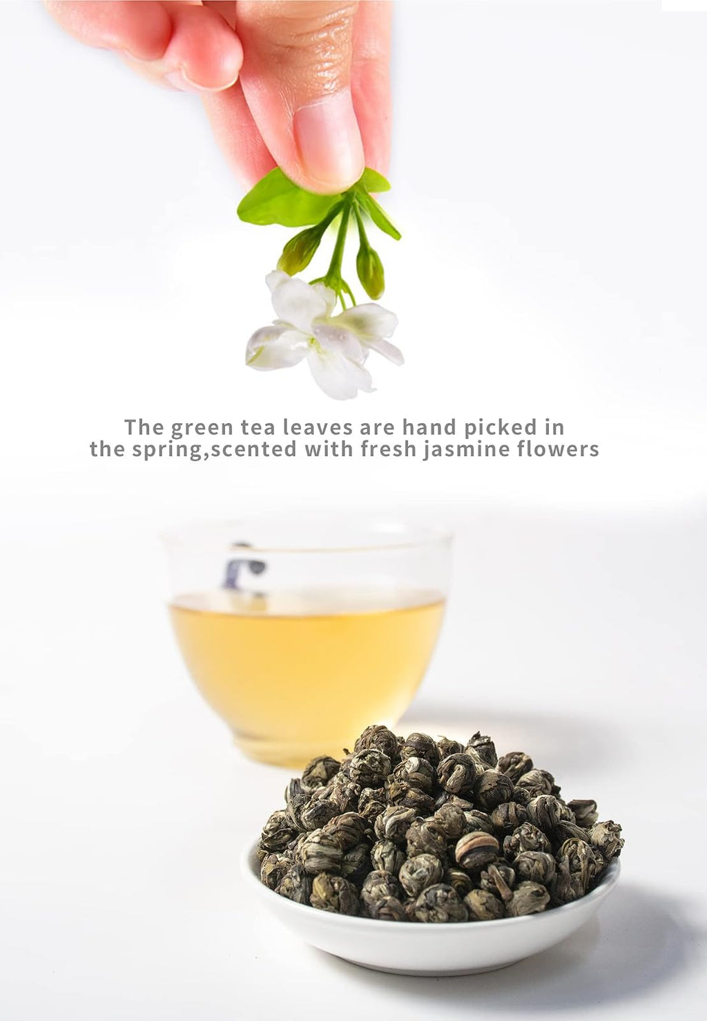 floral notes in jasmine green tea