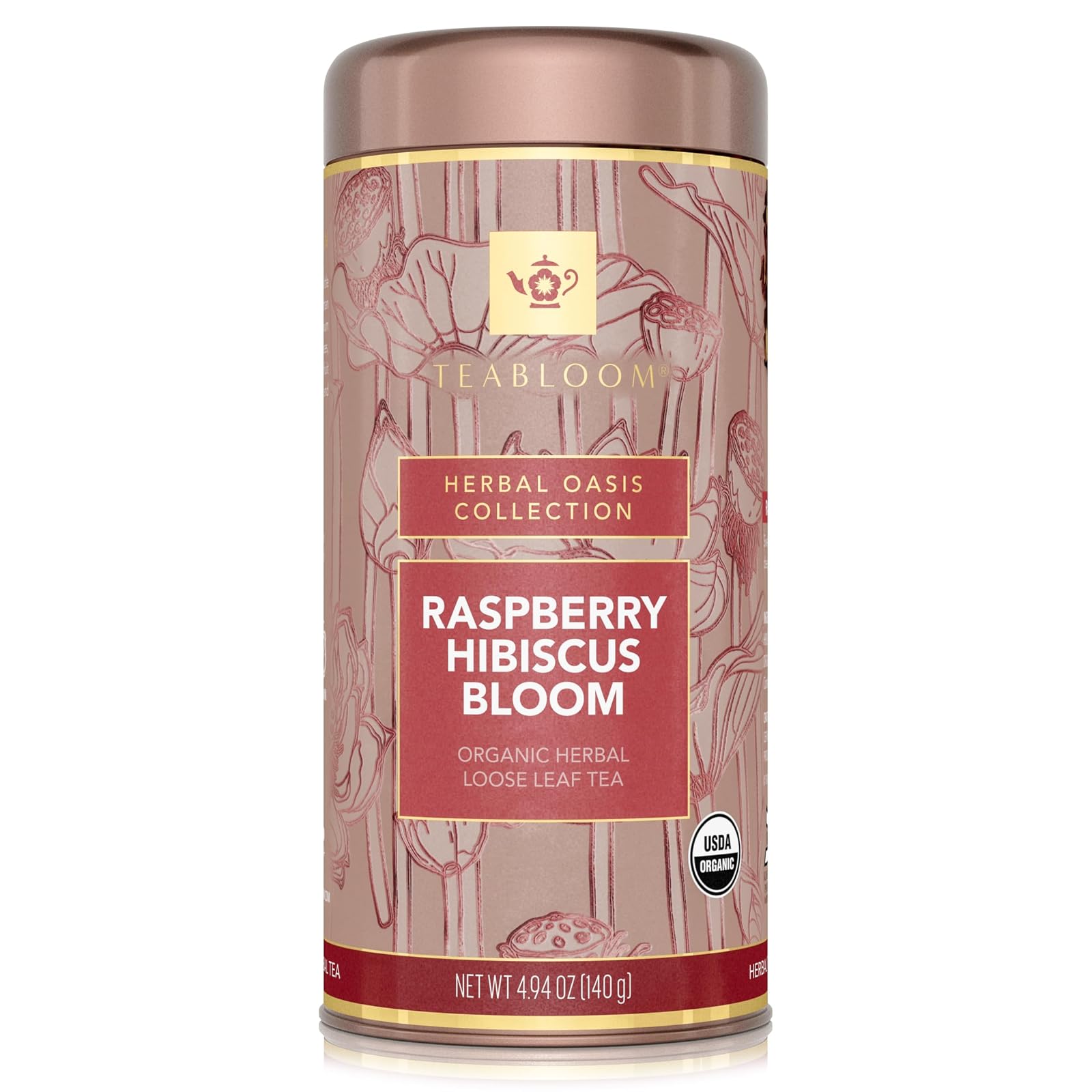 floral raspberry hibiscus tea infusion