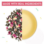 floral rose petal green tea