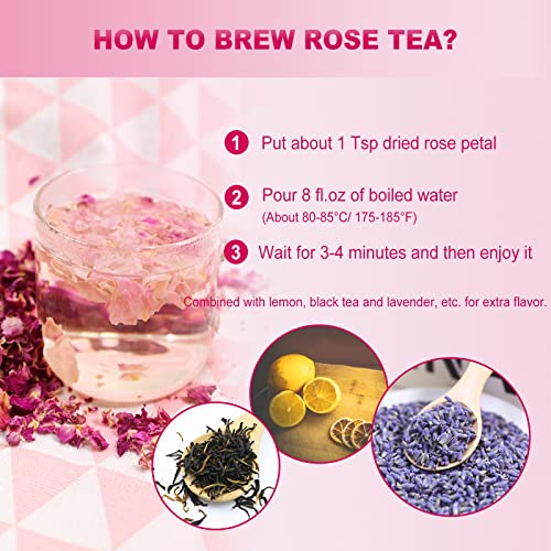 floral rose petals for green tea