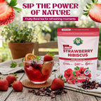 floral strawberry hibiscus infusion