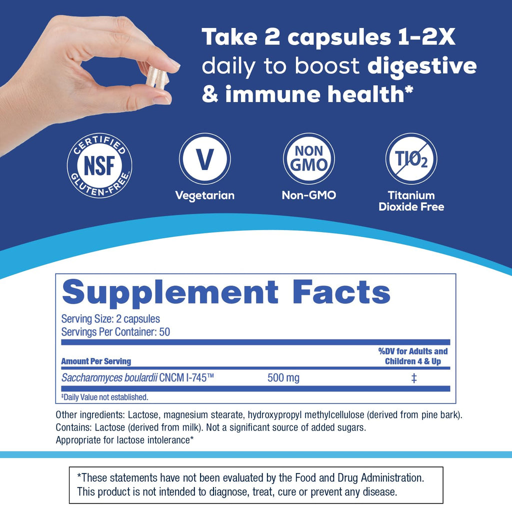 Florastor probiotic capsules for everyday wellness