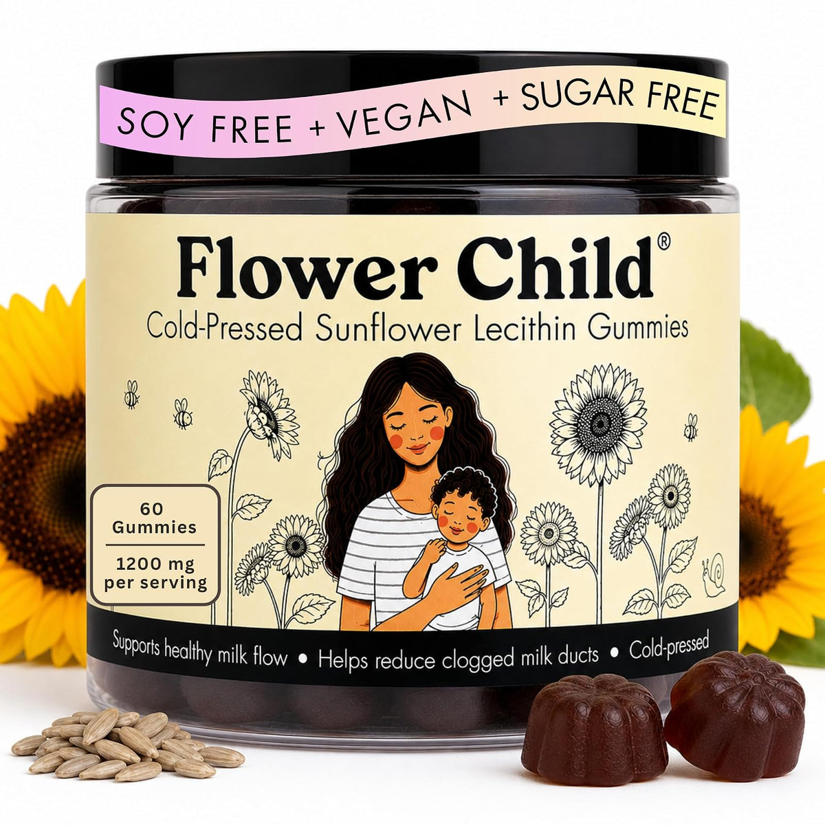 Flower Child sunflower lecithin gummies