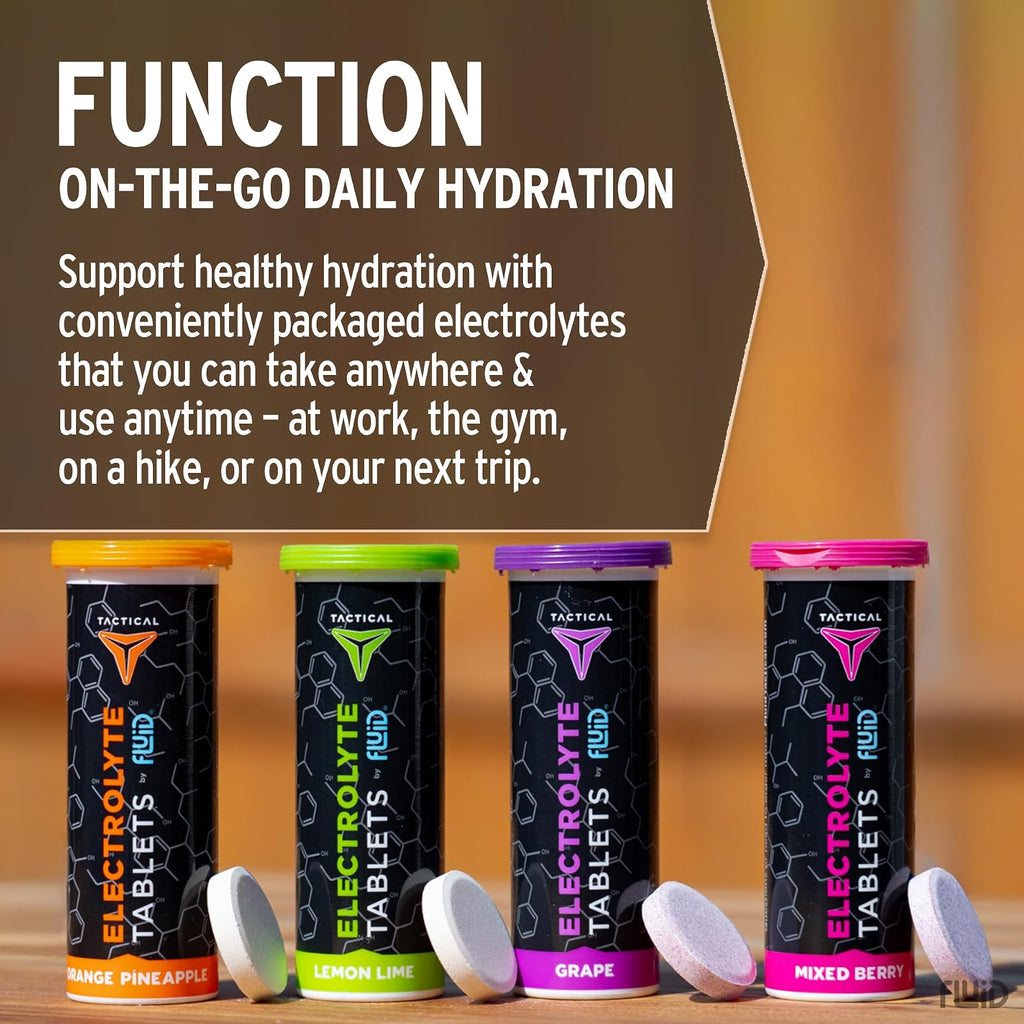 Fluid Tactical electrolyte powder replacement