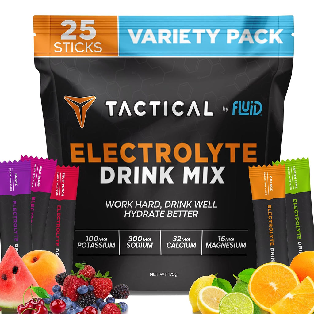 Fluid Tactical electrolyte powder variety pack