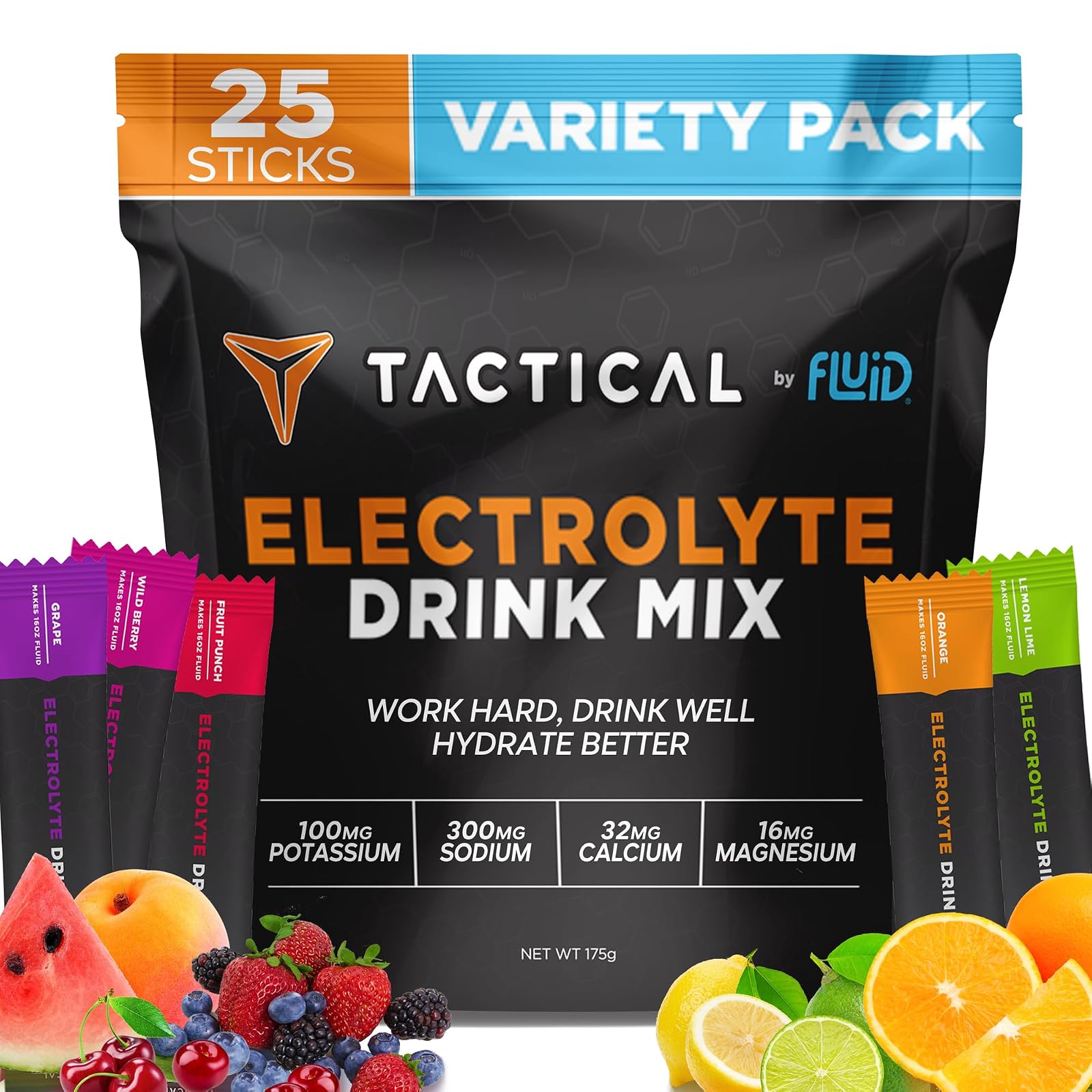Fluid Tactical electrolyte powder variety pack