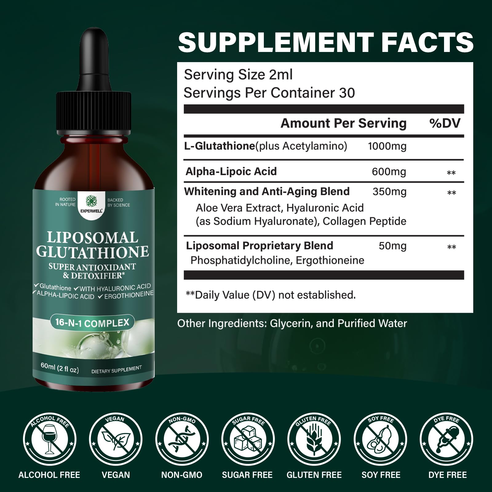 Flulight glutathione drops for detox