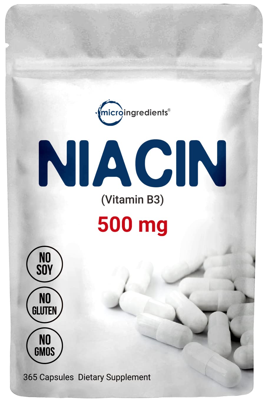 Flush-free niacin B3 capsules