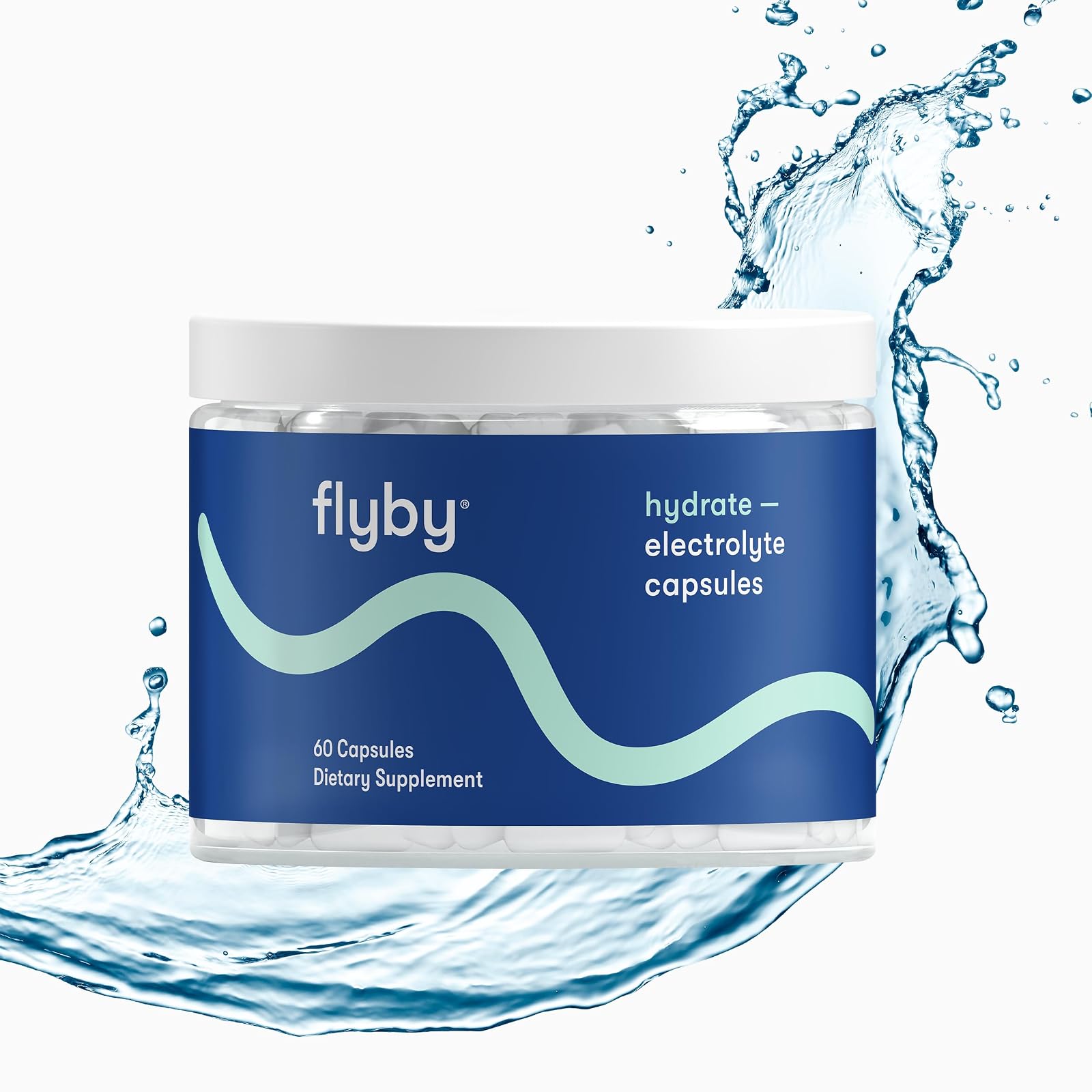 Flyby electrolyte capsules for balanced hydration