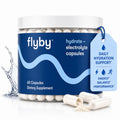 Flyby electrolyte capsules for hydration