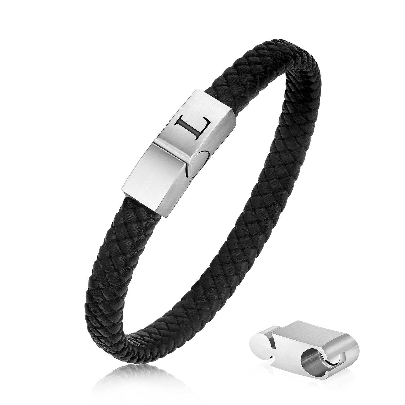 FOCOOG leather initial bracelet for kids