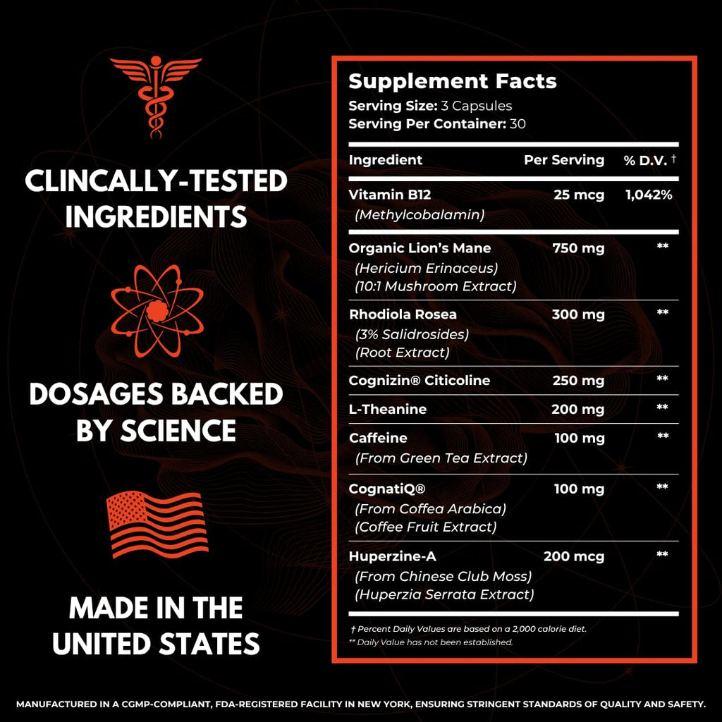 Focus and concentration support capsules